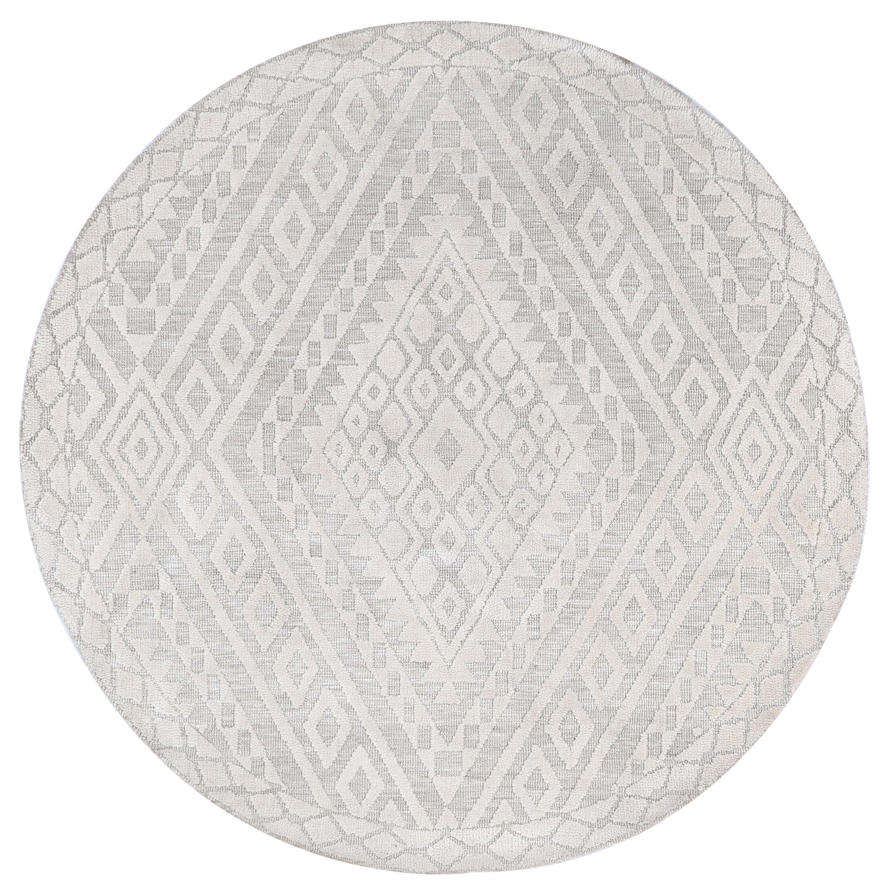 Amritsar Zalij Cream Round Rug– Rug Deal