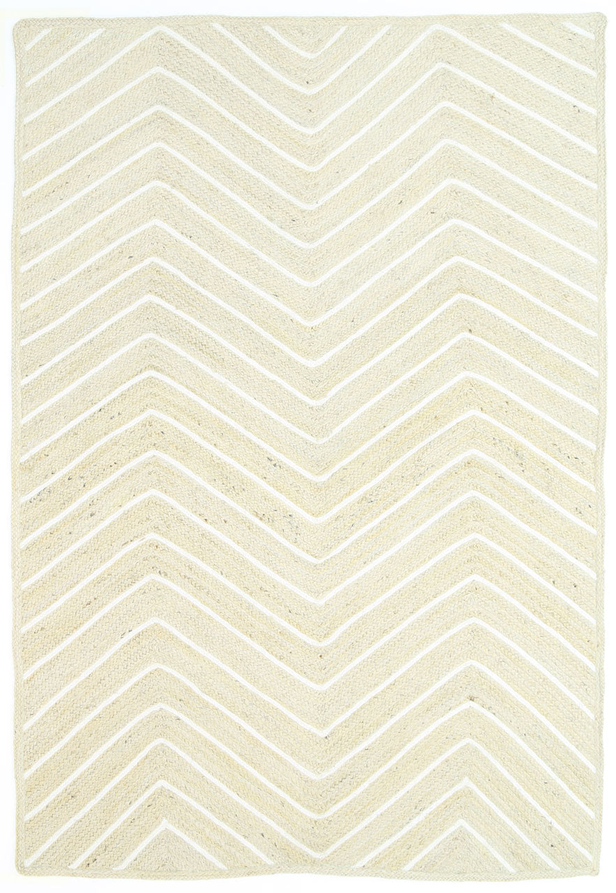 Artisan Light Beige Chevron Rug– Rug Deal