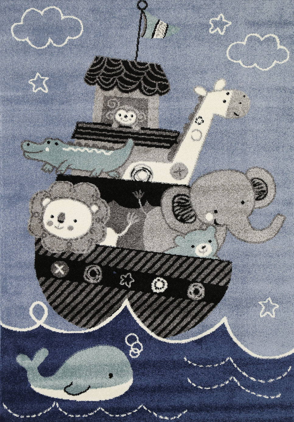 Happy Feet Critter Cruise Blue Kids Rug– Rug Deal