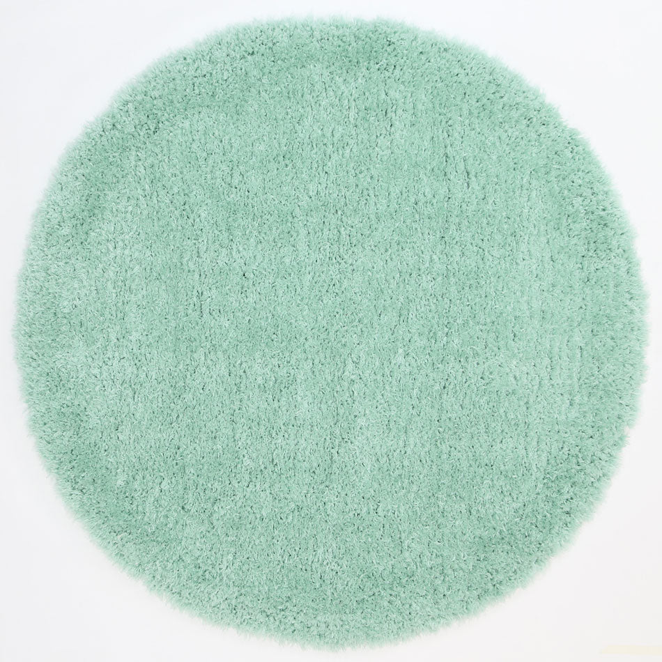 Flokati Super Soft Ultra Thick Blue Shaggy Round Rug– Rug Deal